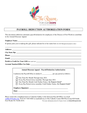 Fillable Online 8+ Best Payroll Deduction Authorization Form Template Fax Email Print - pdfFiller