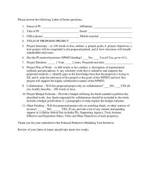 Fillable Online Updated LOI form.docx Fax Email Print - pdfFiller