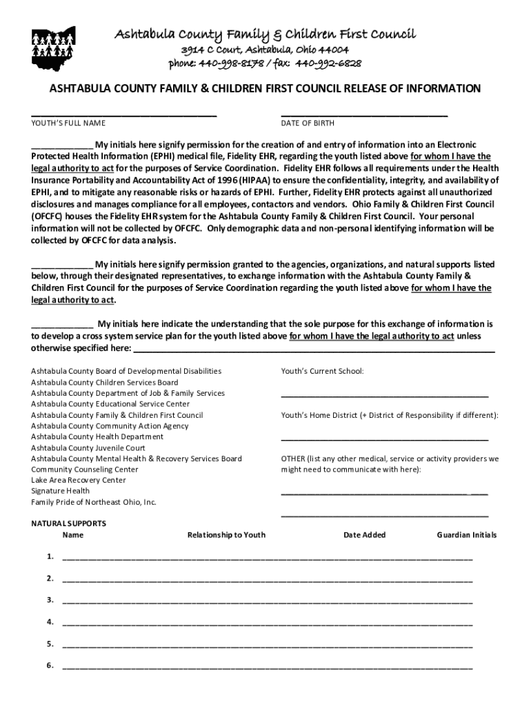 Fillable Online Fillable Online Ashtabula County Family & Children First ... Fax Email Print ...