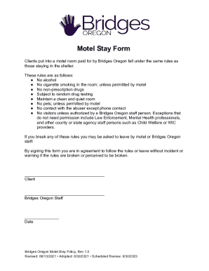 Fillable Online Motel Stay Form (Final).docx Fax Email Print - pdfFiller