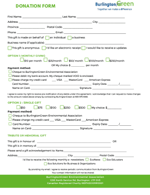 Fillable Online Copy of BG DONATION FORM Fax Email Print - pdfFiller