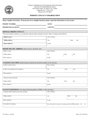 Fillable Online TDEC: Water Pollution Control Fax Email Print - pdfFiller