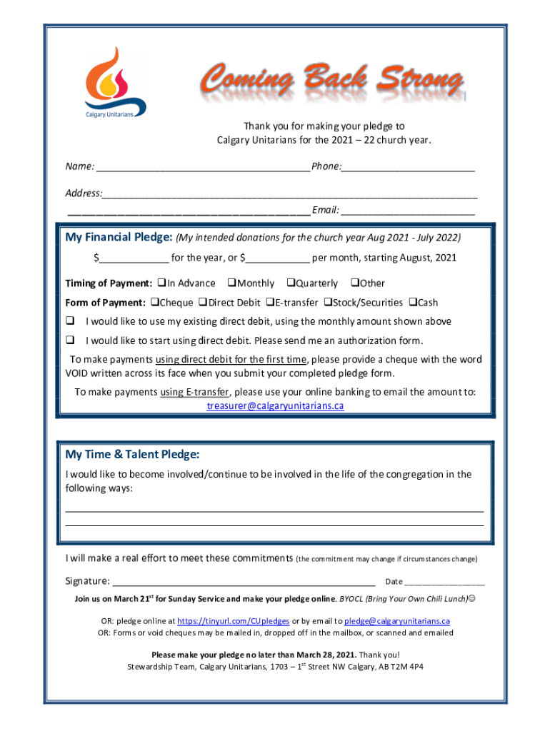 Fillable Online 2021-22 blank pledge form v2 pdf - calgaryunitarians.ca ...