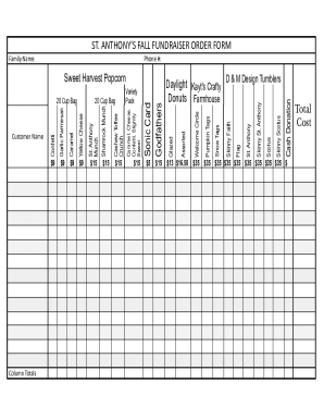 Fillable Online 2021 Fundraiser Order Form Fax Email Print - pdfFiller
