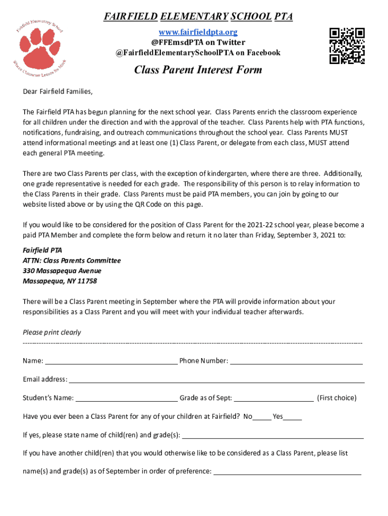 Fillable Online the fun and to support our children and their school by ...