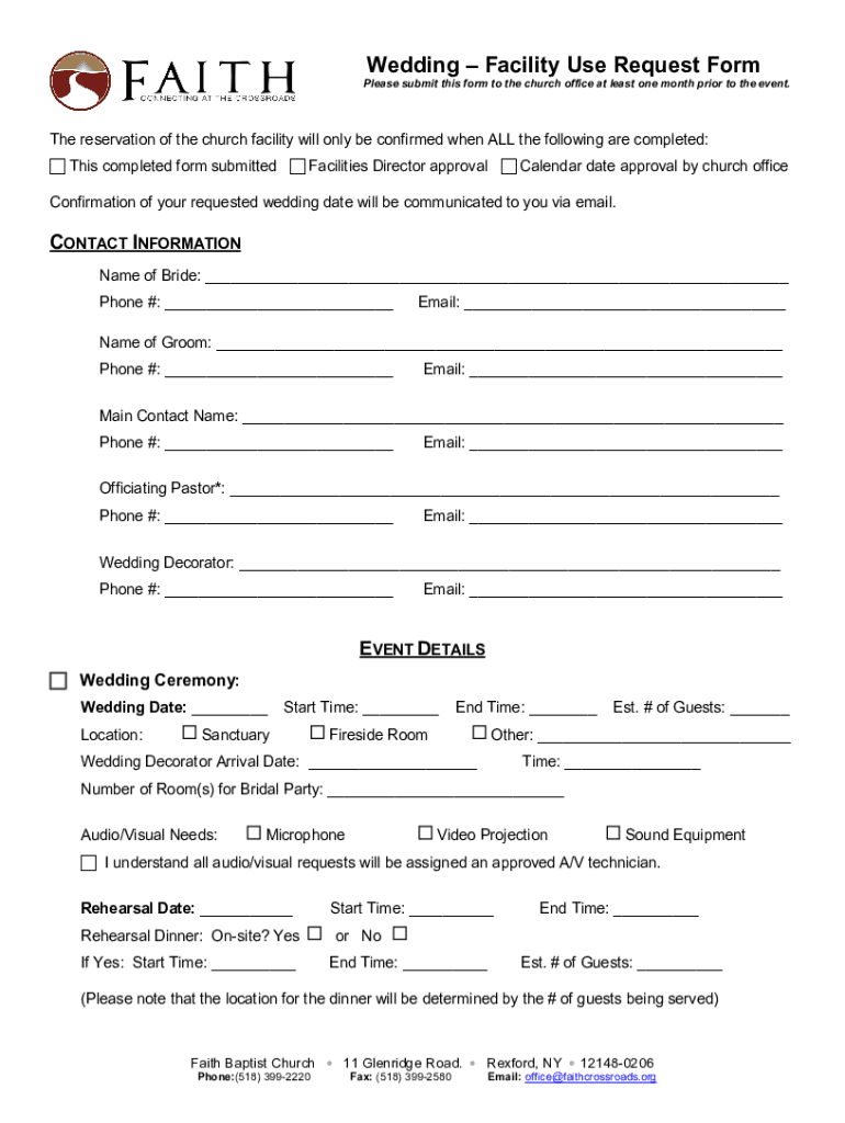 Fillable Online Application for Facility/Equipment Use Fax Email Print ...