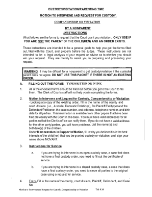 Fillable Online INSTRUCTIONS FOR PRO SE LITIGANTS REQUEST TO MODIFY ...