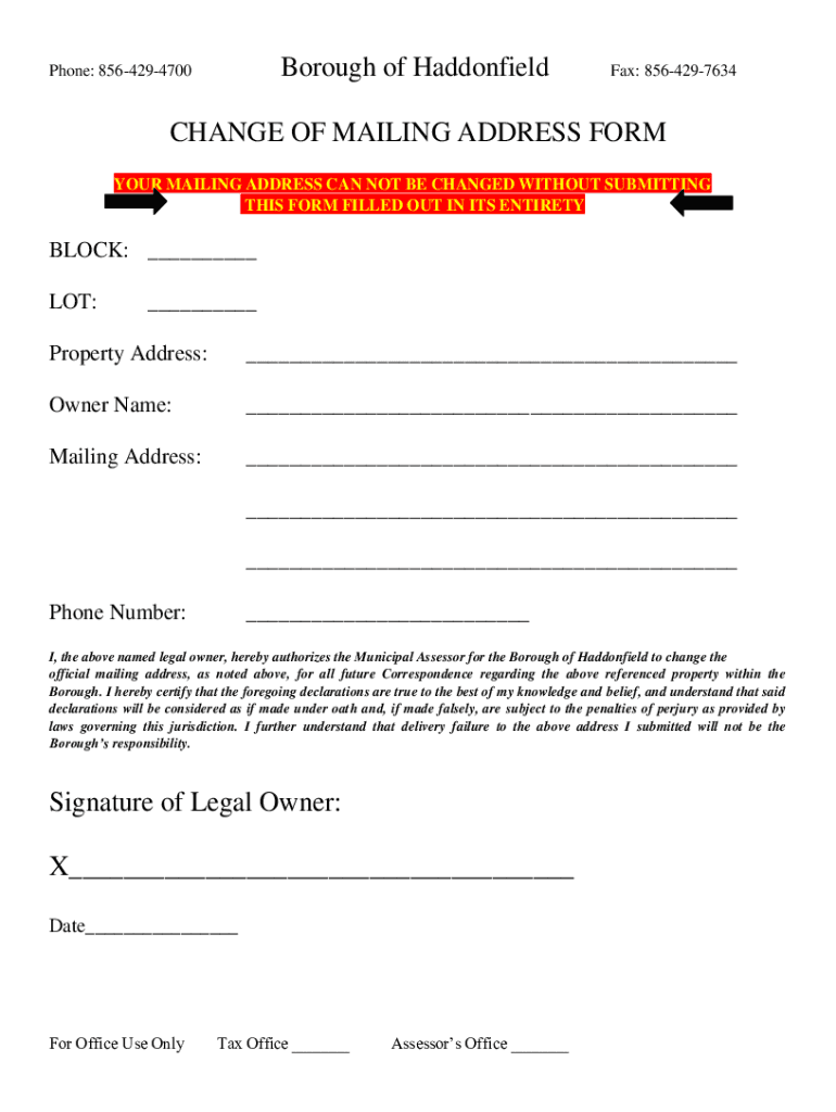 Fillable Online Fillable Online co marion or If your mailing address has ... Fax Email Print ...