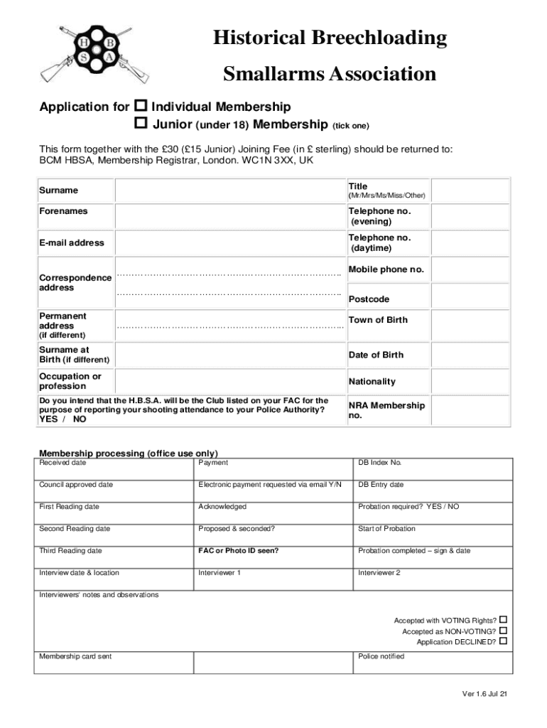 Fillable Online HBSA Individual Application Form Jul21 v1.6.pdf Fax ...