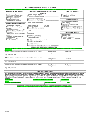 Fillable Online Proof of Loss Claim Statement VAI/VCI Benefit CLAIM ...