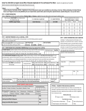 Fillable Online National School Lunch Form ApplicationEnglish2018-19 ...