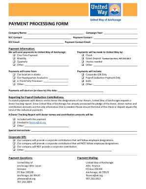 Fillable Online CORPORATE CONTRIBUTION FORM - liveunitedanc.org Fax ...