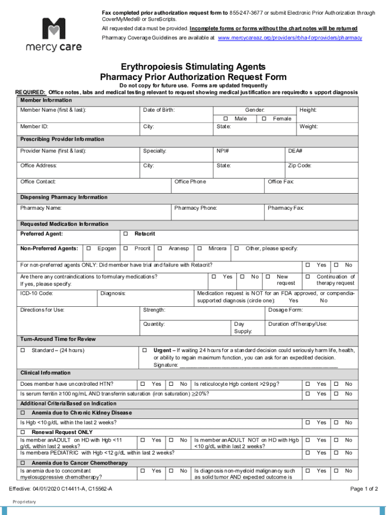 Fillable Online Erythropoiesis-Stimulating-Agents-Request-Form-MCAZRBHA-4.1.2020. Accessible PDF ...