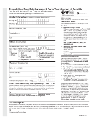 Fillable Online BCN Claims Reimbursement Form. BCN Claims Reimbursement ...