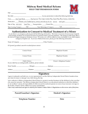 Fillable Online Parent/Student UIL Marching Band Acknowledgment Form ...