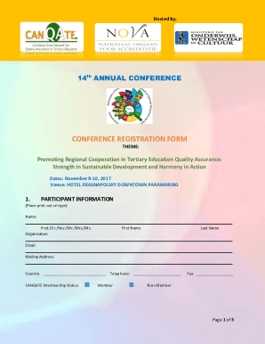 Fillable Online CONFERENCE REGISTRATION FORM - NOVA NOVA Fax Email ...