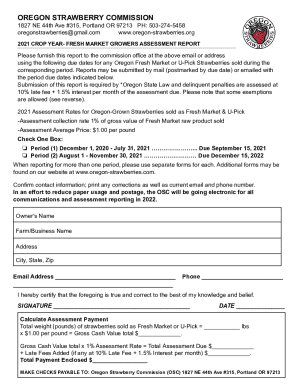 Fillable Online Sx grower assessment form 2021 Fax Email Print - pdfFiller