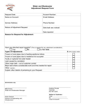 Fillable Online Pool Fill AffidavitAdjustment RequestsResidential ...
