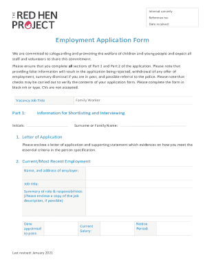Fillable Online Employment Application Form: Non-teaching staff Fax ...