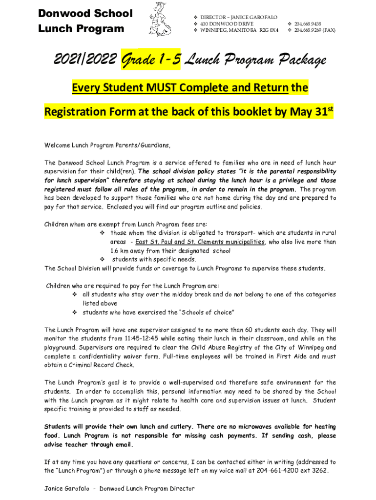 Fillable Online Fillable Online - Donwood School - River East Transcona ... Fax Email Print ...
