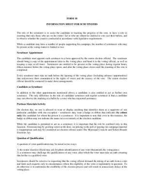 Fillable Online rmofpiney mb Form 18 Information Sheet for Scrutineers ...