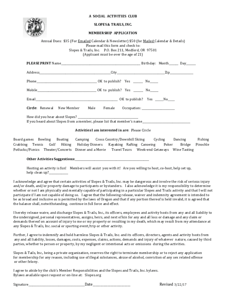 Fillable Online Come To TGIF THE BEST SOCIAL in the ROGUE VALLEY ...