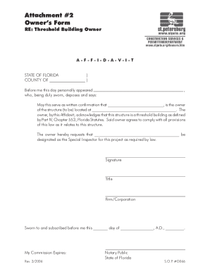 Fillable Online affidavit owner's form Fax Email Print - pdfFiller