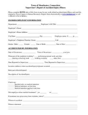 Fillable Online hrd1 townofmanchester Fillable Online Supervisor First ...