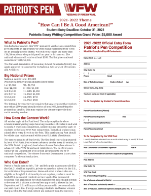 Fillable Online Patriots Pen Entry Form Fillable.pdf - 2021-2022 Theme ...