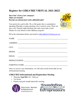 Fillable Online Girl Registration 20Form1 - PDF Document Fax Email ...