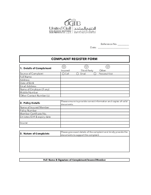 Fillable Online Complaint form - AFCA Fax Email Print - pdfFiller