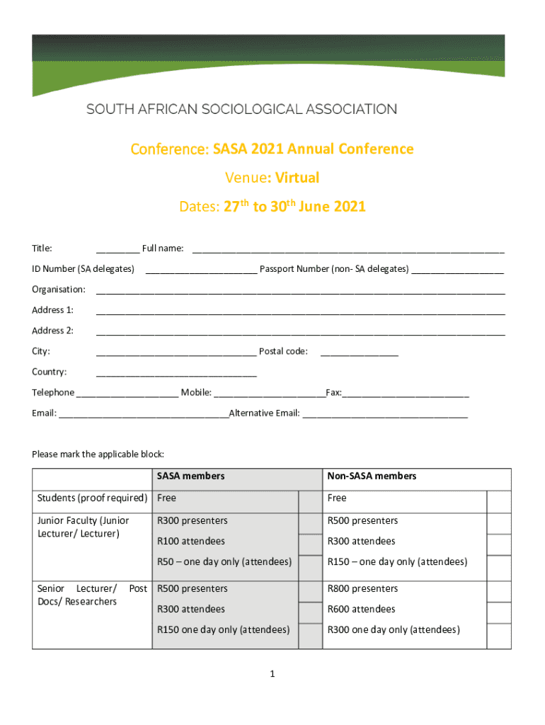 Fillable Online Supplier Registration Forms - Sassa Fax Email Print ...