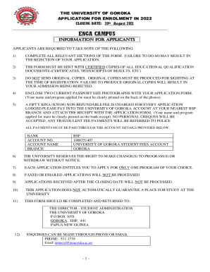 Fillable Online Application Forms For 2022 UOG: Suggested Addresses For ...