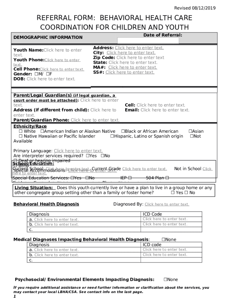 MassHealth Behavioral Health Services for Children and ... Doc Template ...