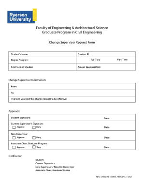 Fillable Online Change Supervisor Form Fax Email Print - pdfFiller