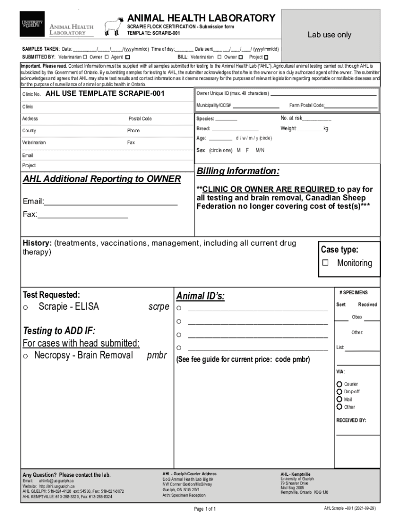 Fillable Online Fillable Online Sample Submission - USDA APHIS Fax ...