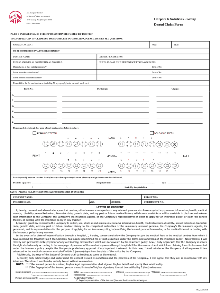 Fillable Online aia accident claim form - dralisheibani.com Fax Email ...