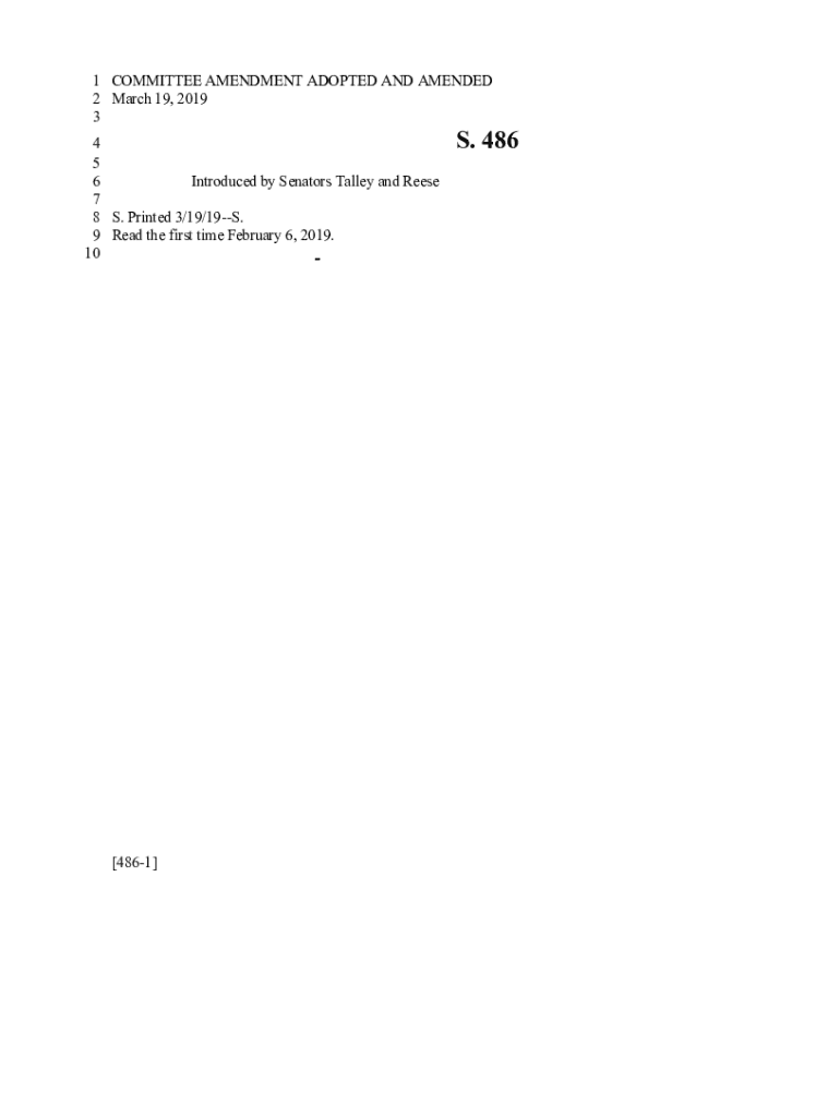 2019-2020 Bill 486 Text of Previous Version (Mar. 19, 2019) - South Carolina Legislature Online ...