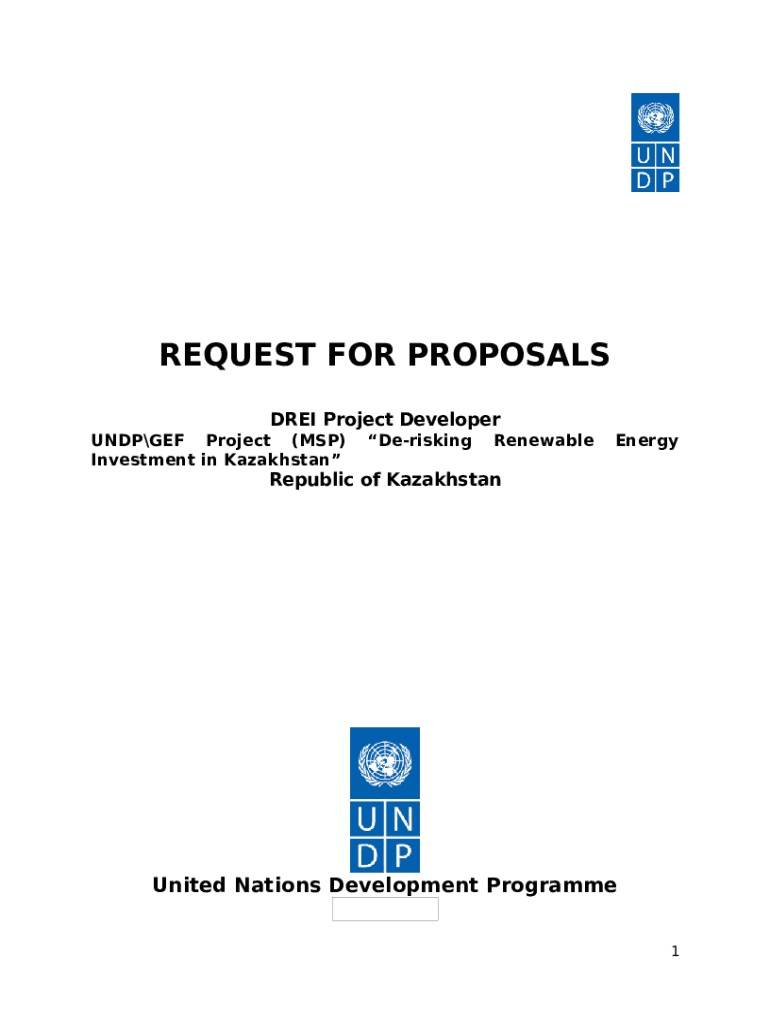 Request for Proposal (RFP) - Below 100k - undp.org Doc Template | pdfFiller