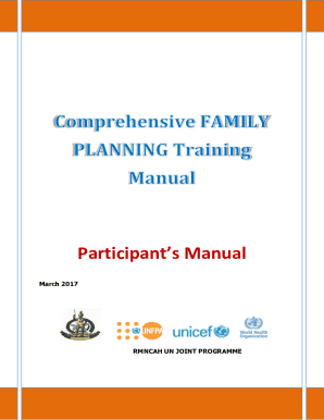 Fillable Online Comprehensive FAMILY PLANNING Training Manual Fax Email ...