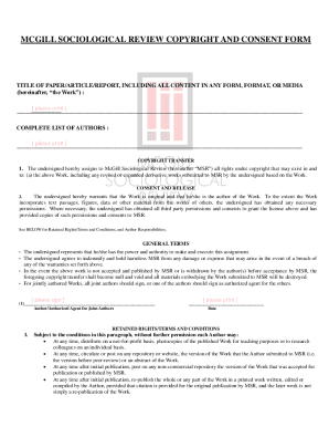 Fillable Online MSR copyright form Fax Email Print - pdfFiller