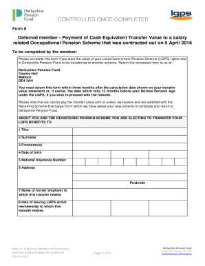 Fillable Online Form 8 - Deferred member to previously contracted out ...