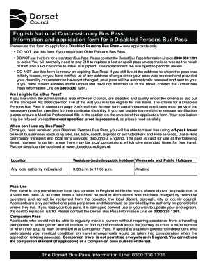 Disability Bus Pass Application Form - Fill Online, Printable, Fillable ...