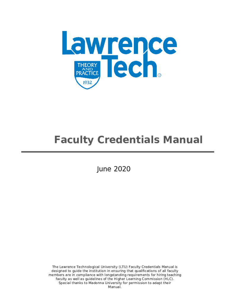 Faculty Credentialing Report - ltu.edu Doc Template | pdfFiller
