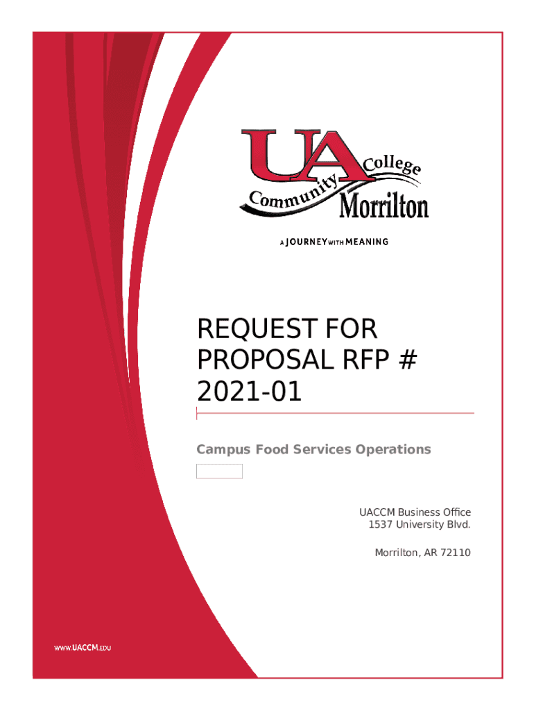 Request for Proposal RFP # 2021-01. Campus Food Services Operations Doc ...