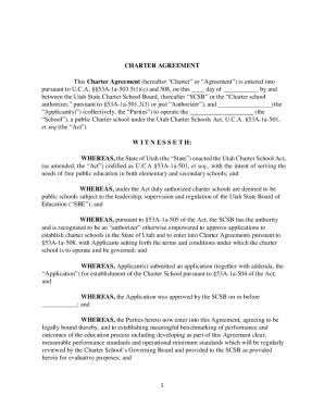 Fillable Online CHARTER AGREEMENT - k12.com Fax Email Print - pdfFiller