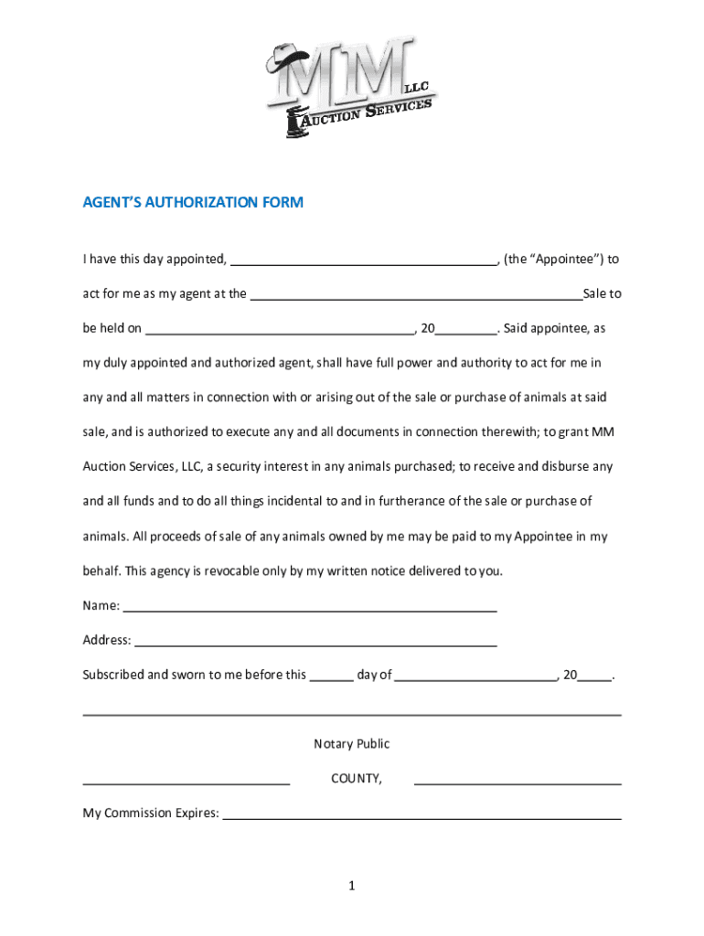 Fillable Online Sample Agent Appointment Letters (8+ Examples ...