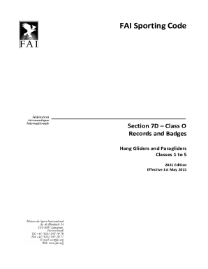 Fillable Online Fillable Online FAI Sporting Code - Aero Club of India ...