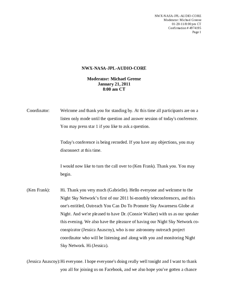 NASA Night Sky Notes: Measuring the Night Sky - nightsky jpl nasa Doc ...