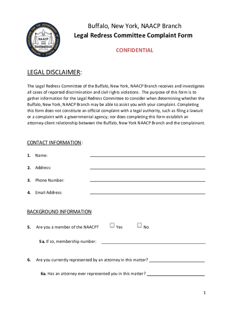 Fillable Online www.pdffiller.com284824767--NAACP-DC-LegalFillable ...